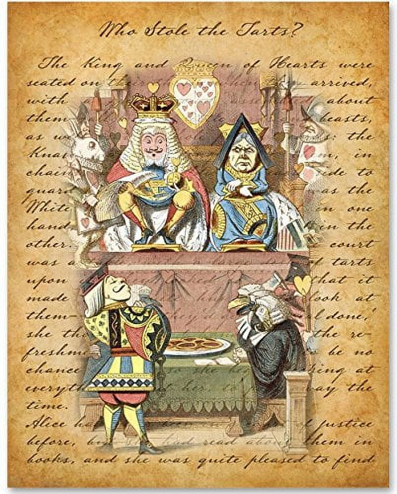 Queen of Hearts - Who Stole the Tarts? - 11x14 Unframed Alice in ...