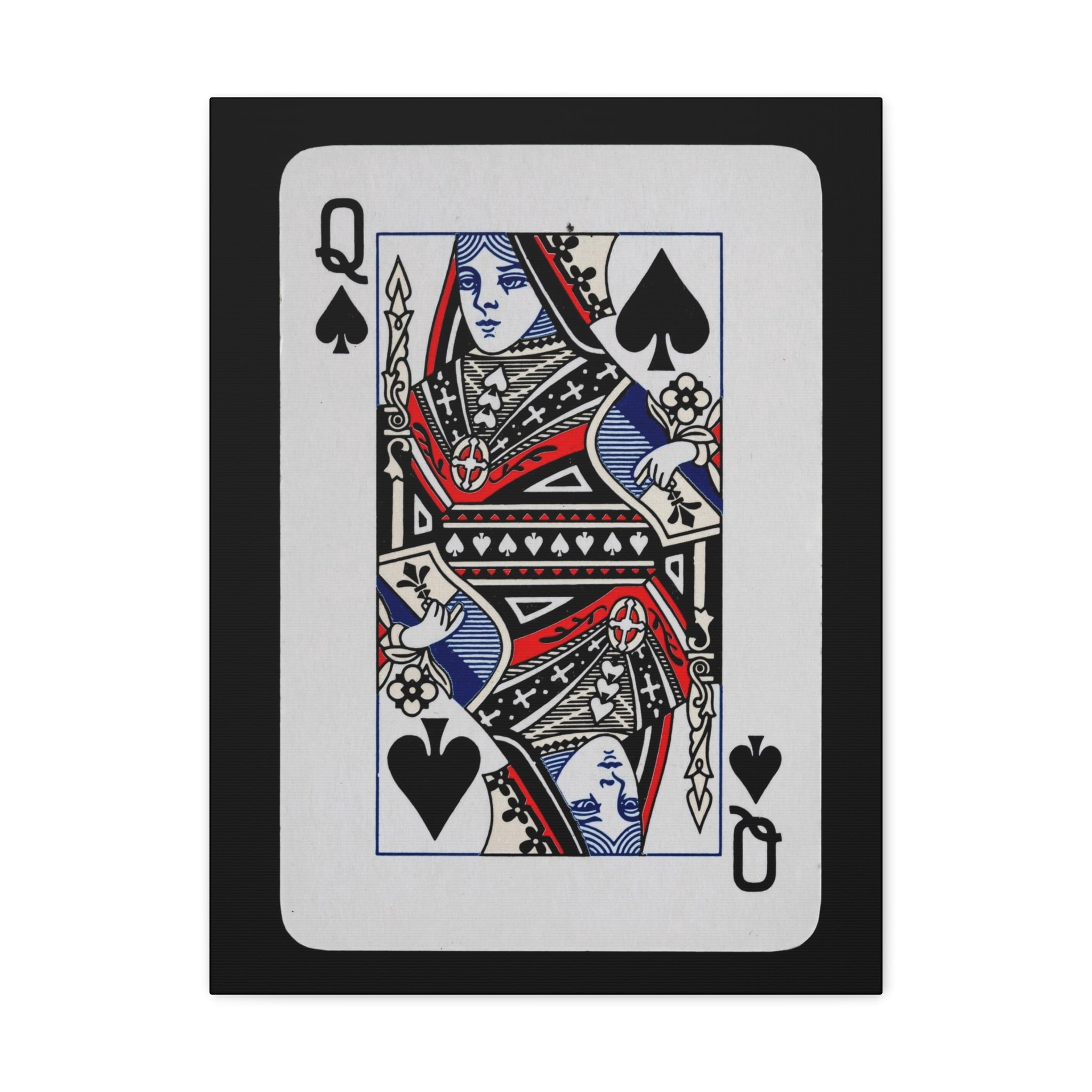 Queen of Spades Playing Card Canvas Wall Art for Home Decor Ready-to ...
