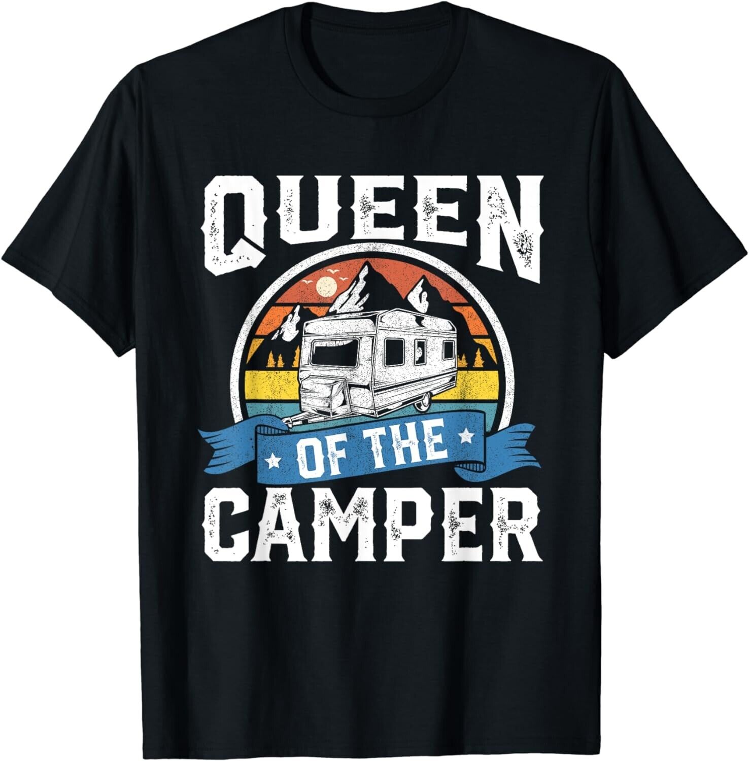 Queen of the Camper Funny Camping RV Campsite Womens Gift Unisex T ...