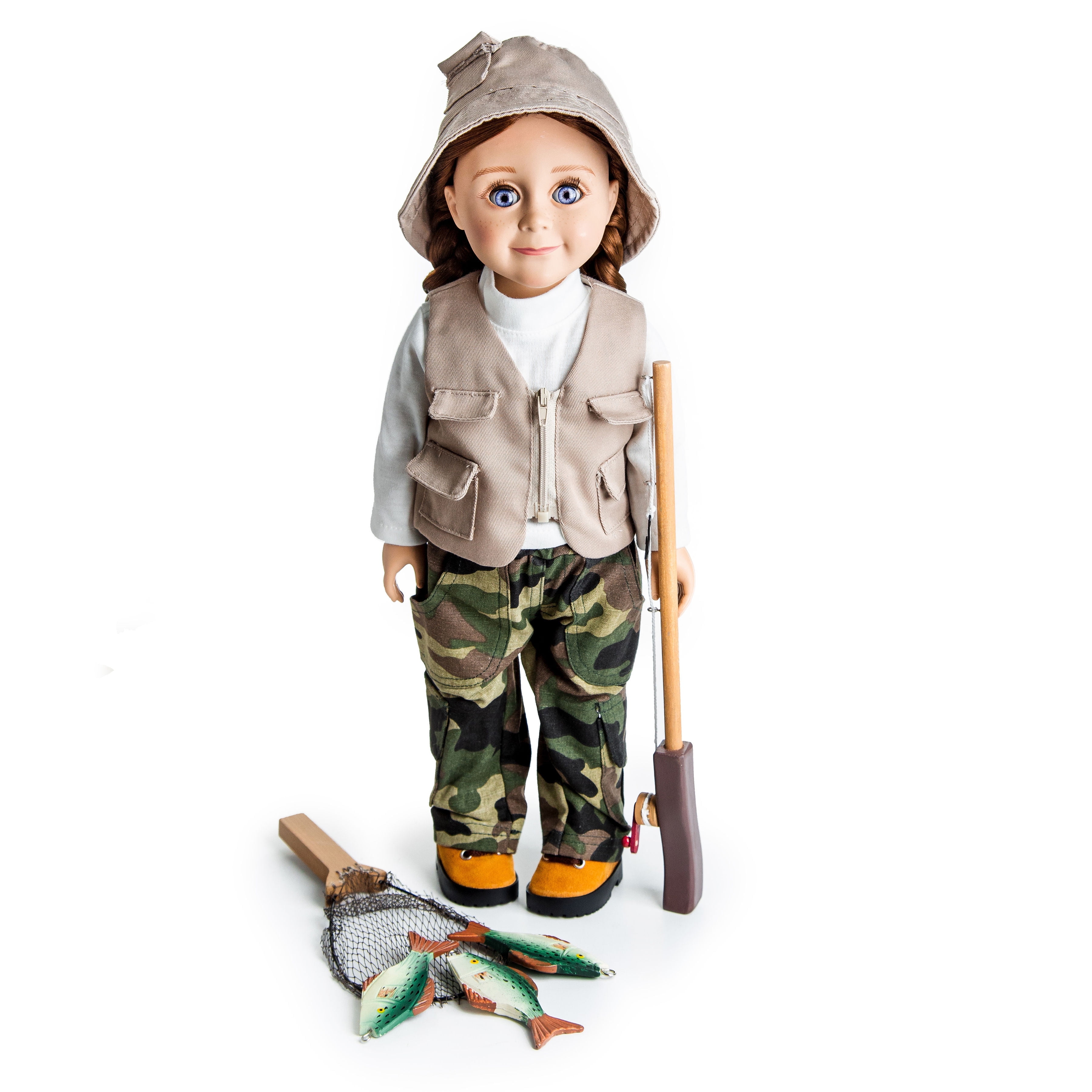 The Queen's Treasures 18 Inch Doll Fishing Adventure Set, Clothes ...