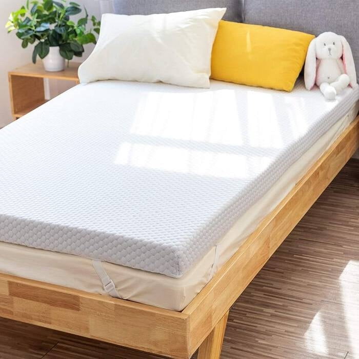 Queen size 3-inch Memory Foam Mattress Topper with Removeable Baffle ...