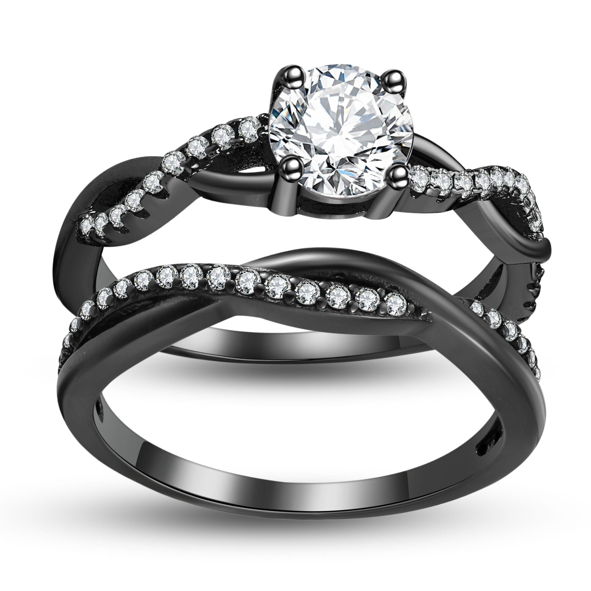 Queena Wedding Ring Set Anniversary Band Engagement Ring for Women ...