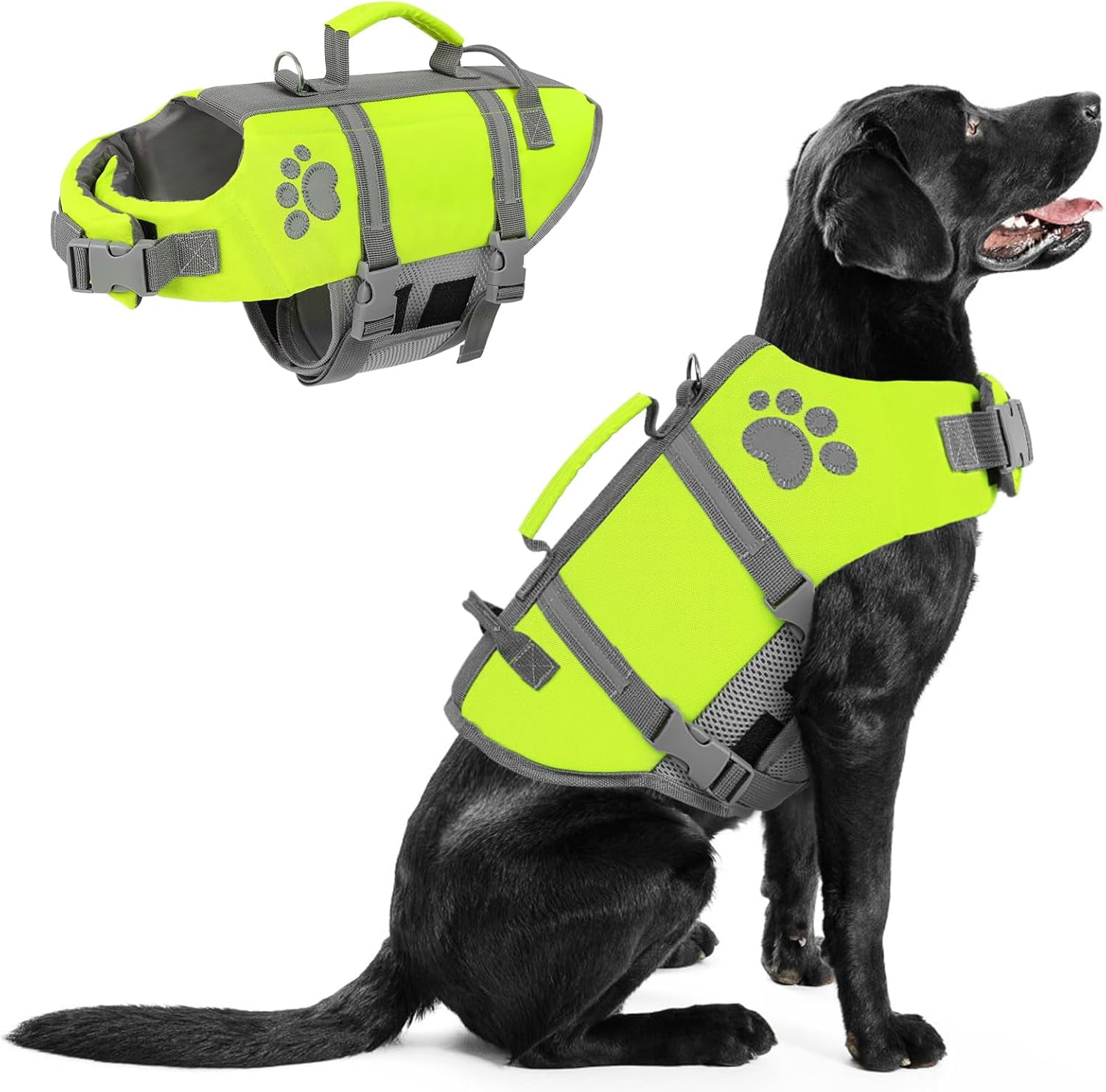 Queenmore Large Dog Life Vest for Swimming, XL Dog Life Jacket for Dogs ...