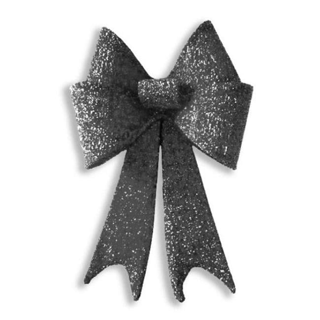 Queens of Christmas BOW-MESH-30-SV 30 in. Christmas Mesh Bow, Silver ...