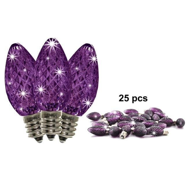 Queens of Christmas C7-SMD-RETRO-PU-TW-25 C7 Twinkle Dimmable SMD LED ...