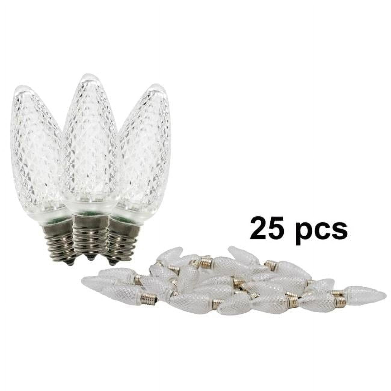 Queens of Christmas C9-DIM-RETRO-CW-25 C9 Dimmable Faceted LED Retrofit ...