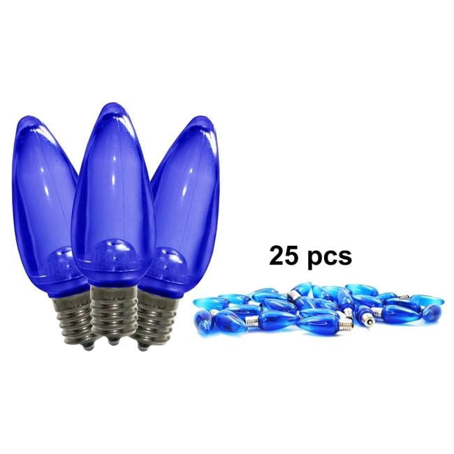 Queens of Christmas C9-DIM-RETRO-BL-S-25 C9 Dimmable Smooth LED ...