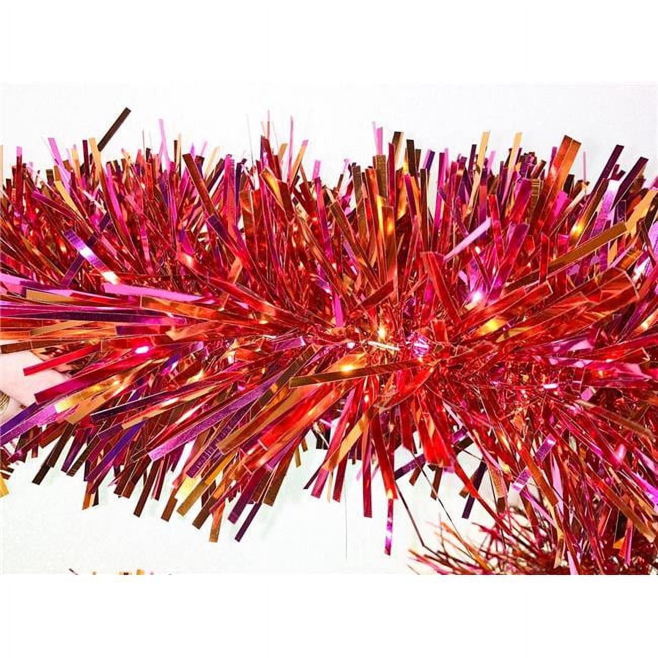 Queens of Christmas HP-GAR-SUNSET-06 6 in. Stuffed Garland, Pink ...