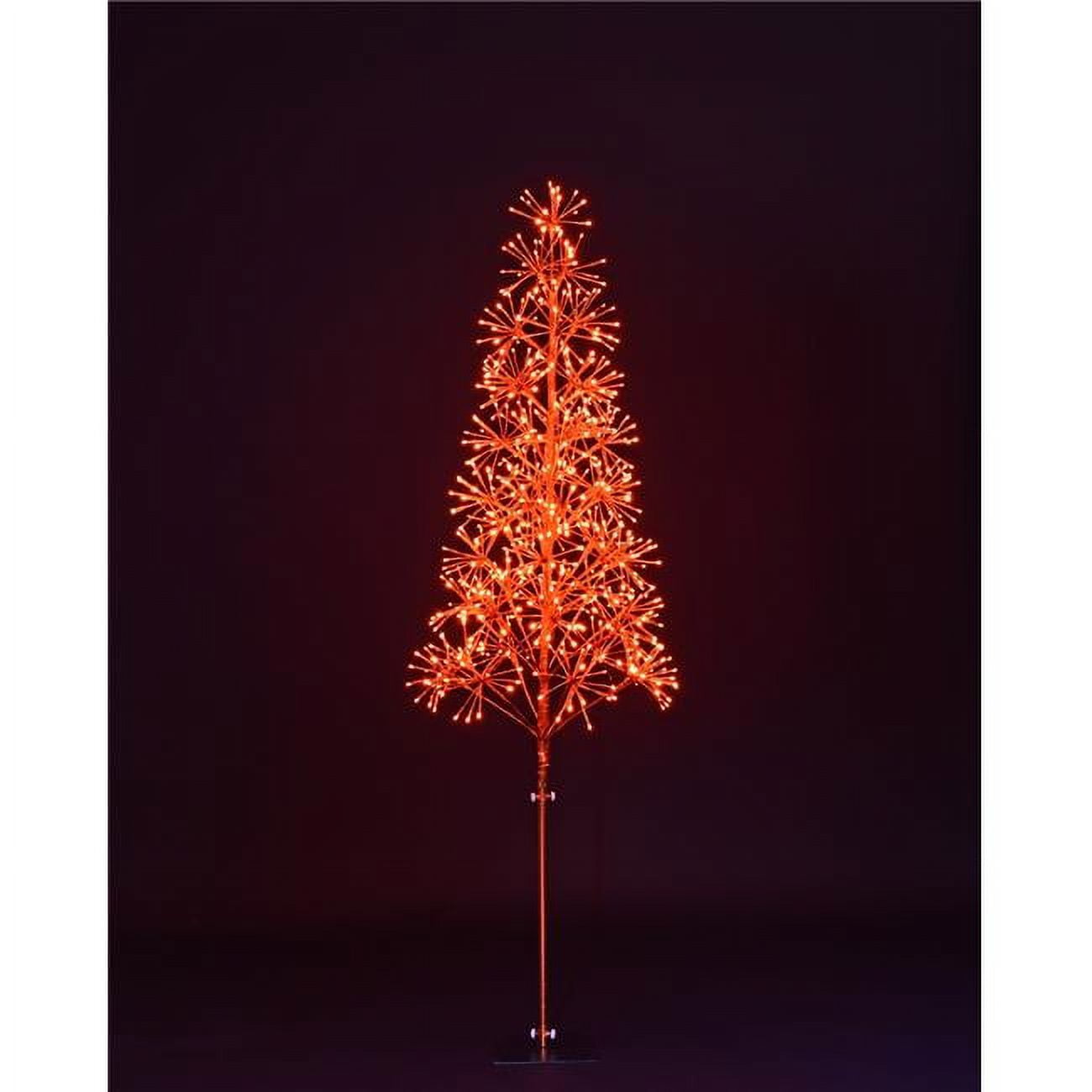 Queens of Christmas LED-TR3D06-LOR 6 ft. Orange Starburst LED Tree ...