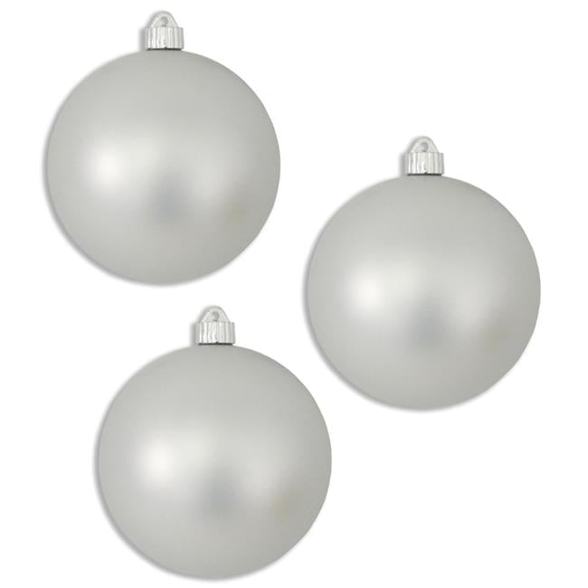 Queens of Christmas ORN-BKRM-200-SLV-UV 200 mm x 8 in. Ball Ornament ...
