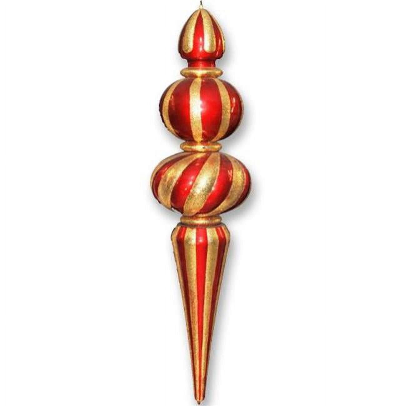 Queens of Christmas ORN-OVS-48-RE-GO 48 in. Oversized Shatterproof ...