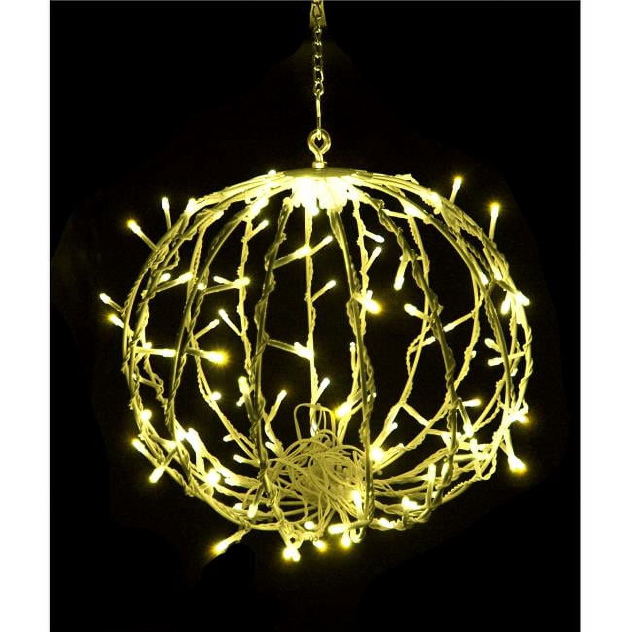 Queens of Christmas S-120SPH-YE-12 12 in. LED Sphere Lights, Yellow ...