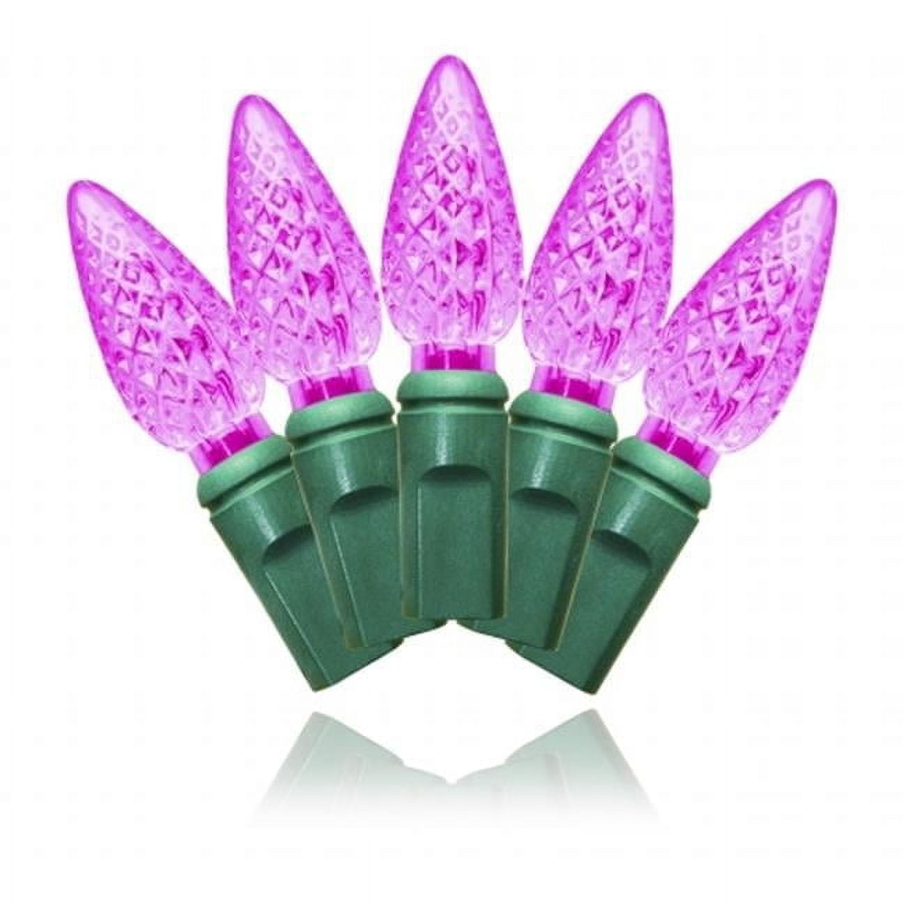 Queens of Christmas S-35C6PI-4G 35 Count C6 Pink Decorative LED Light ...