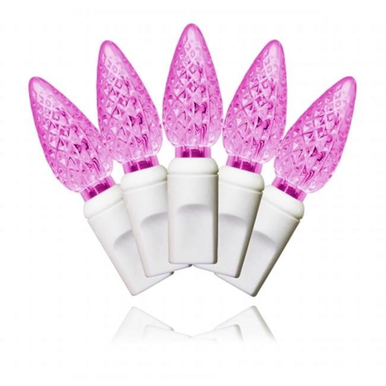 Queens of Christmas S-70C6PI-4W 70 Count Pink Decorative LED Light Set ...