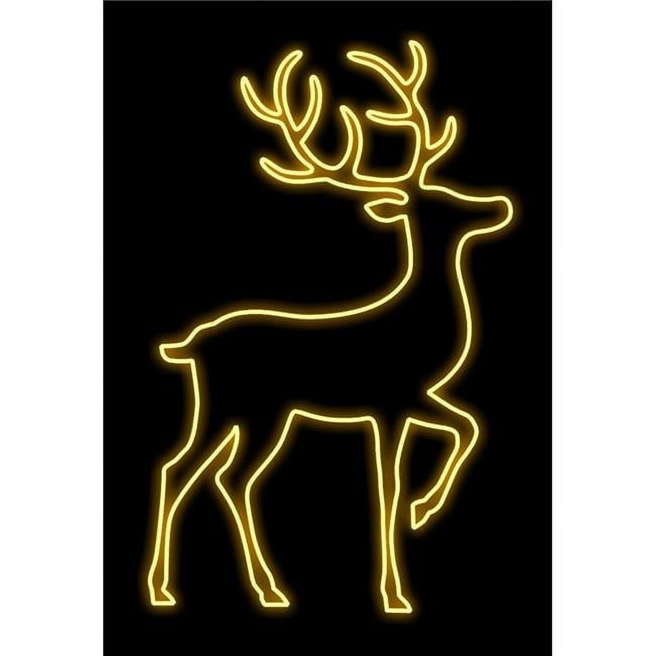Queens of Christmas WL-MTNF-DEER-04-WW 4 ft. Deer Neon Flex Ground ...