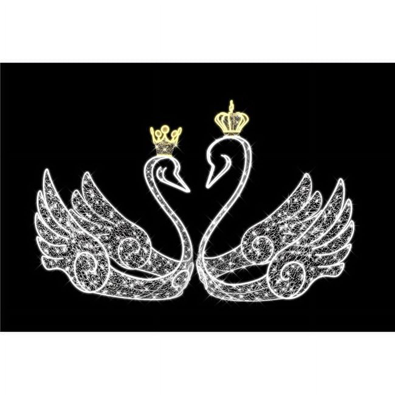 Queens of Christmas WL-MTNF-SWANS-PW-2PC Swans Warm White LED Neon Flex ...