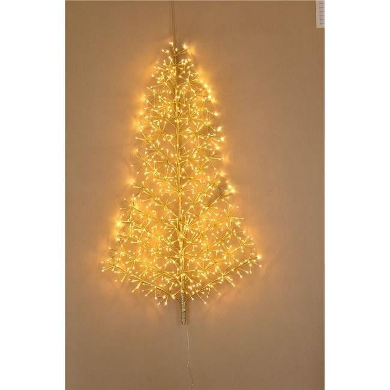 Queens of Christmas WM-TR05-LWW 5 ft. LED Tree Wall Mount, Gold ...