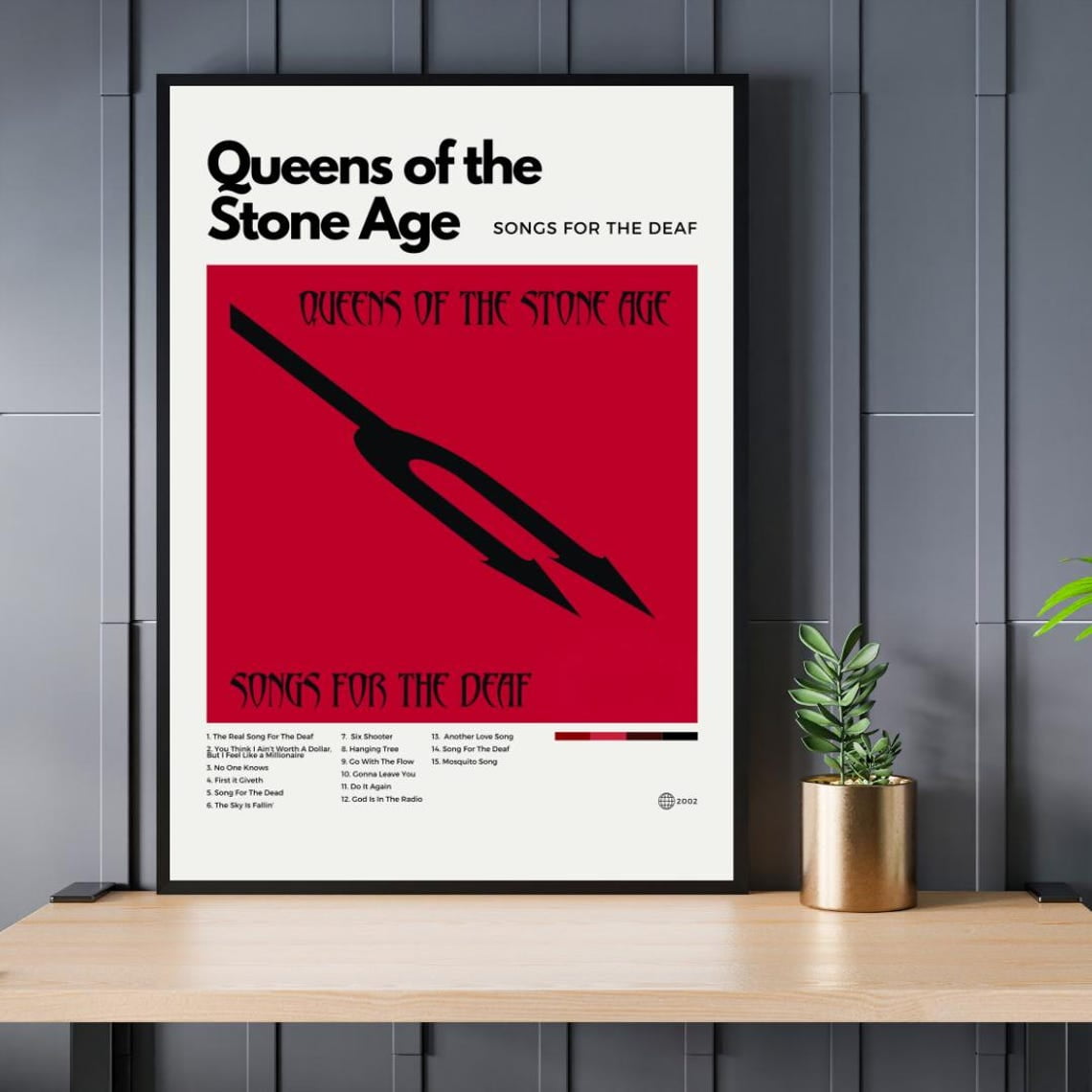 Queens of the Stone Age Print, Songs for the Deaf Album Wall Art ...