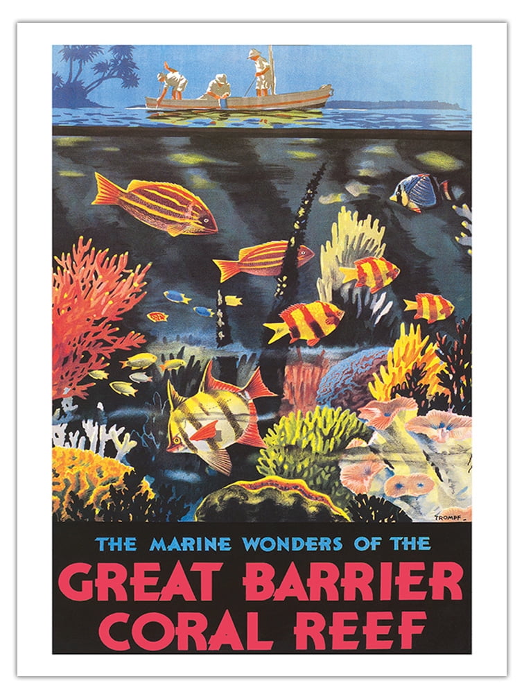 Queensland Australia - The Marine Wonders of the Great Barrier Coral Reef - Vintage Travel ...