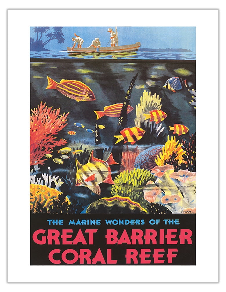 Queensland Australia - The Marine Wonders of the Great Barrier Coral Reef - Vintage Travel ...