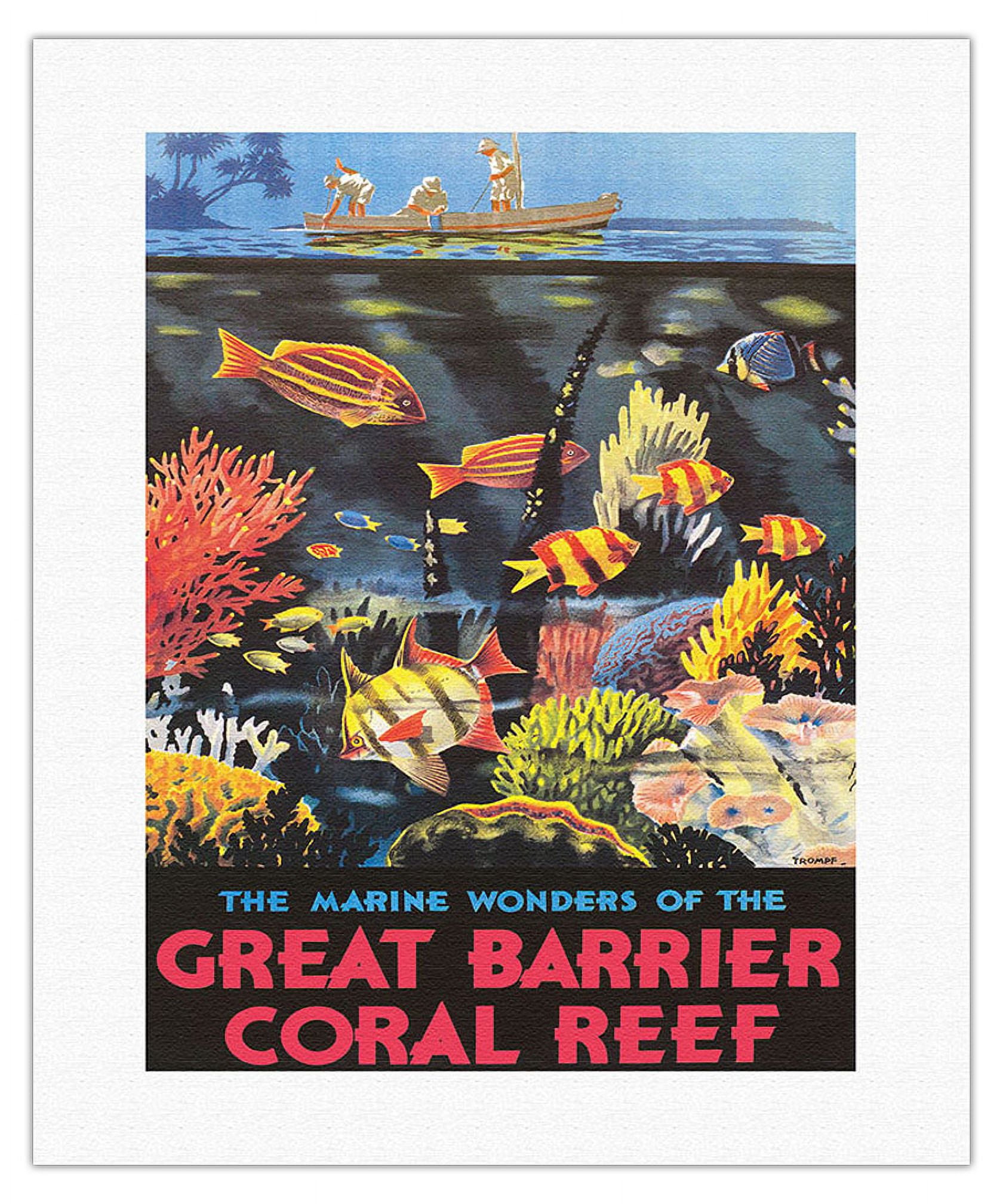 Queensland Australia - The Marine Wonders of the Great Barrier Coral Reef - Vintage Travel ...