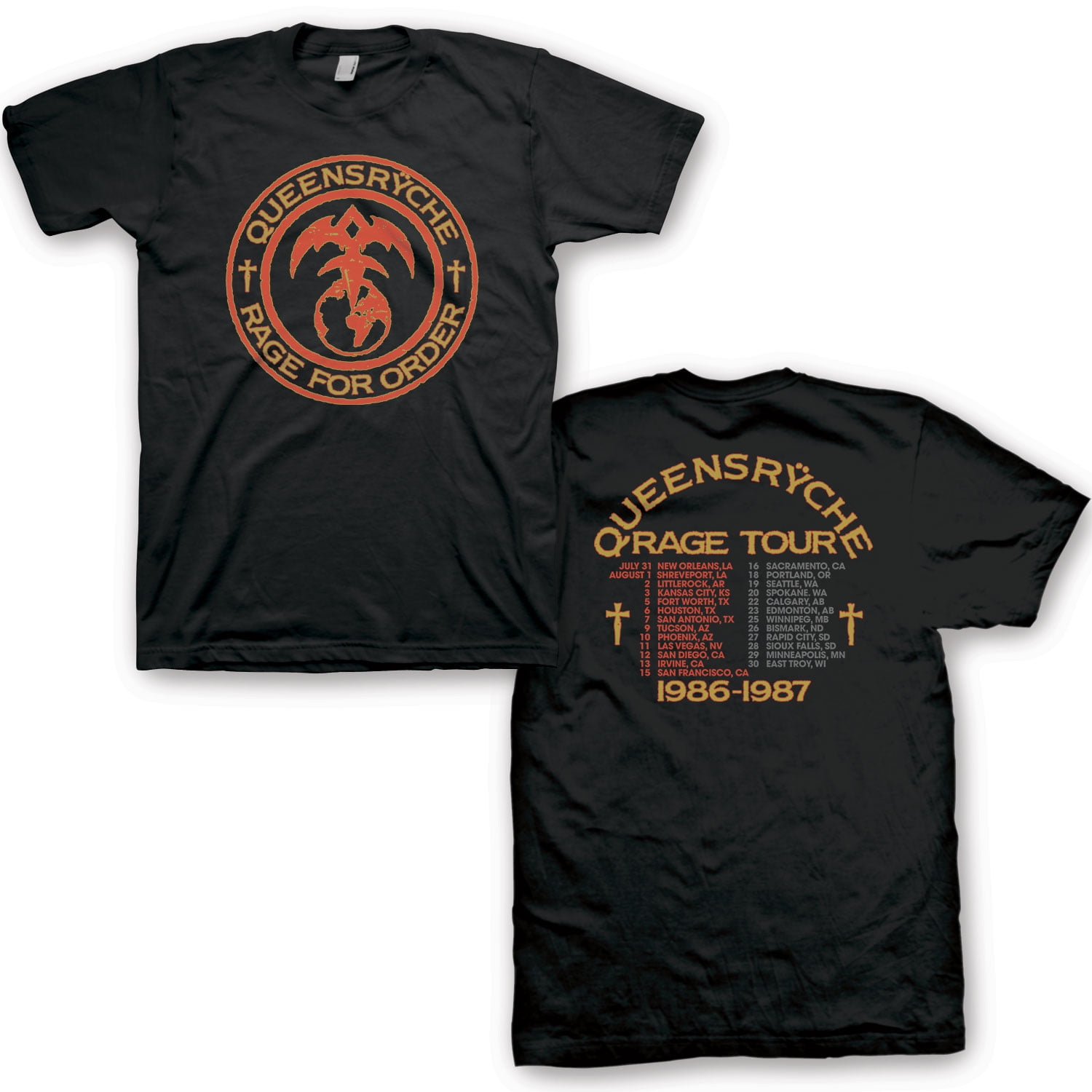 Queensryche Rage For Order Tour T-Shirt - Walmart.com