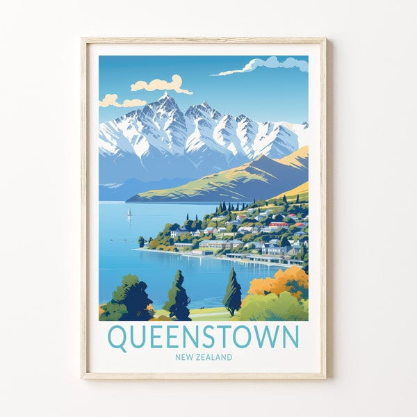 Queenstown New Zealand Print Wall Art, Queenstown Poster, Queenstown ...