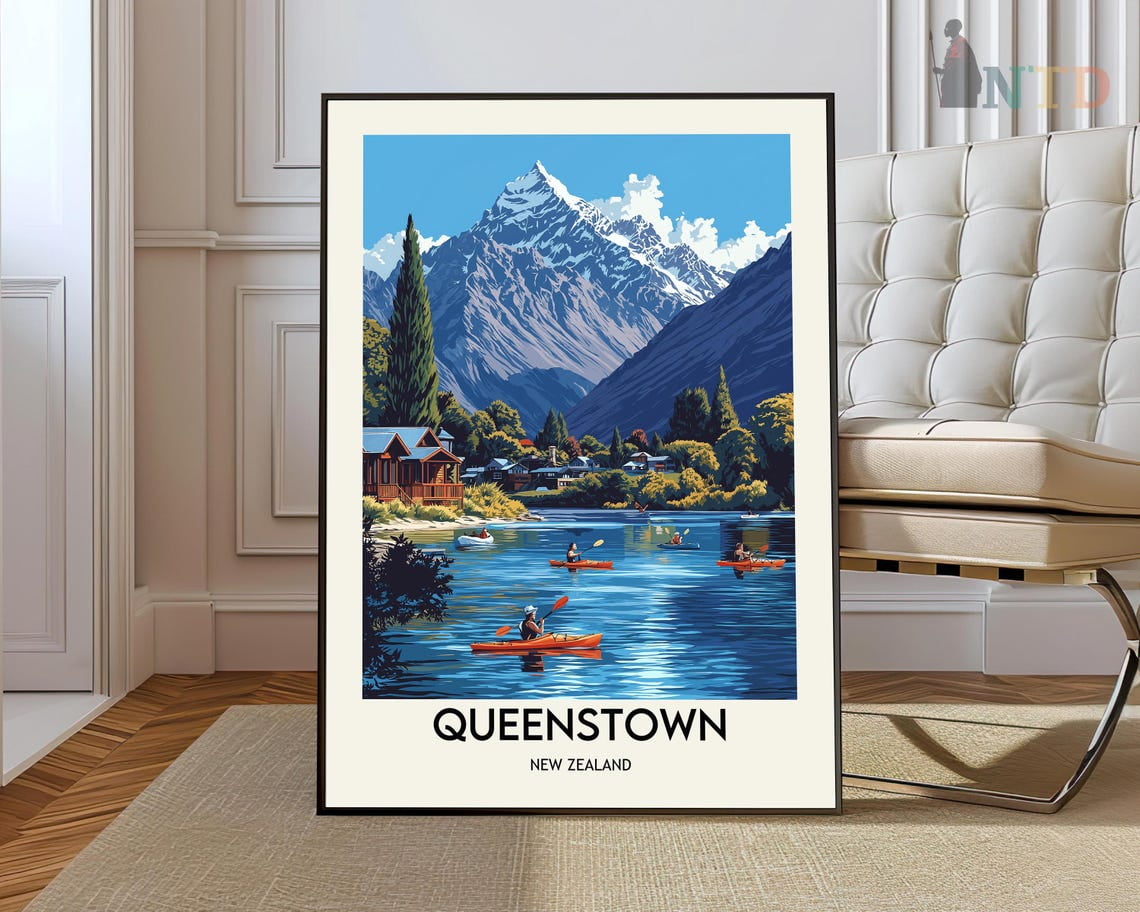 Queenstown Poster, Queenstownqueenstown Print, Queenstown Photo ...