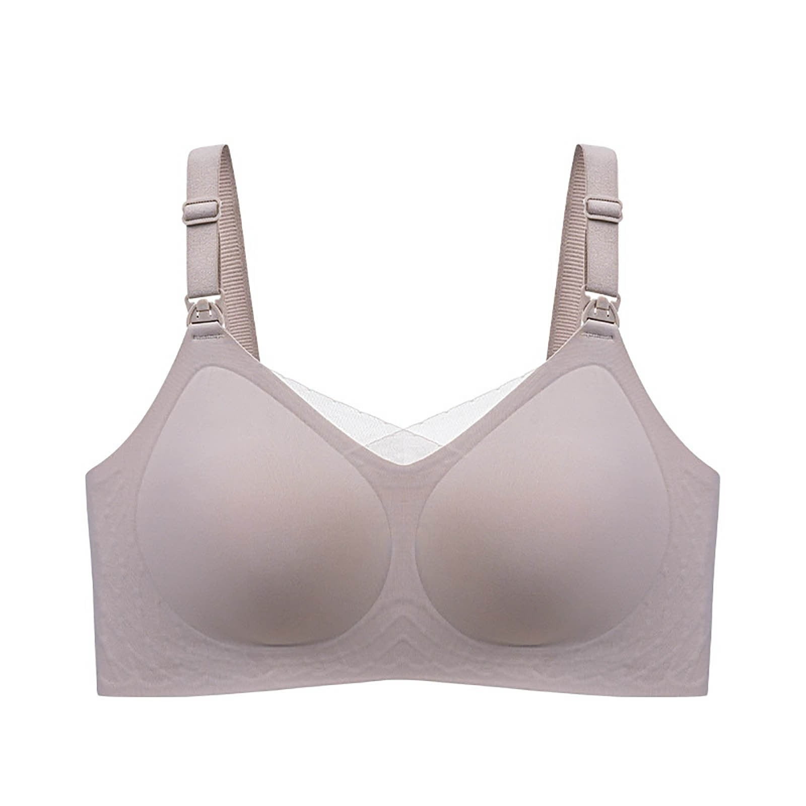 Queenvie Push Up Seamless Bra Full Coverage Wireless Comfort Bralette ...