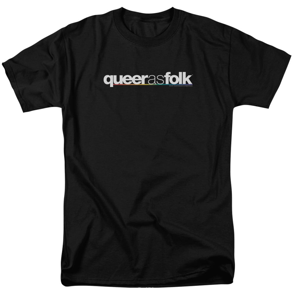 Queer As Folk Logo Adult 18/1 T-Shirt Black - Walmart.com