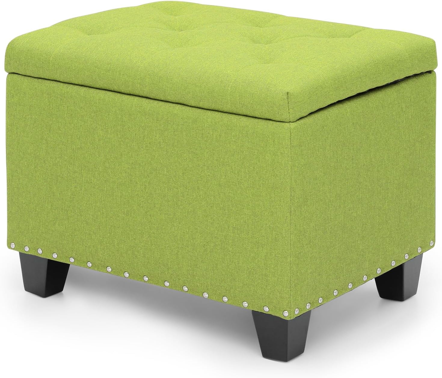 QuellQuest 24'' Rectangular Storage Ottoman, Velvet Upholstered Storage ...