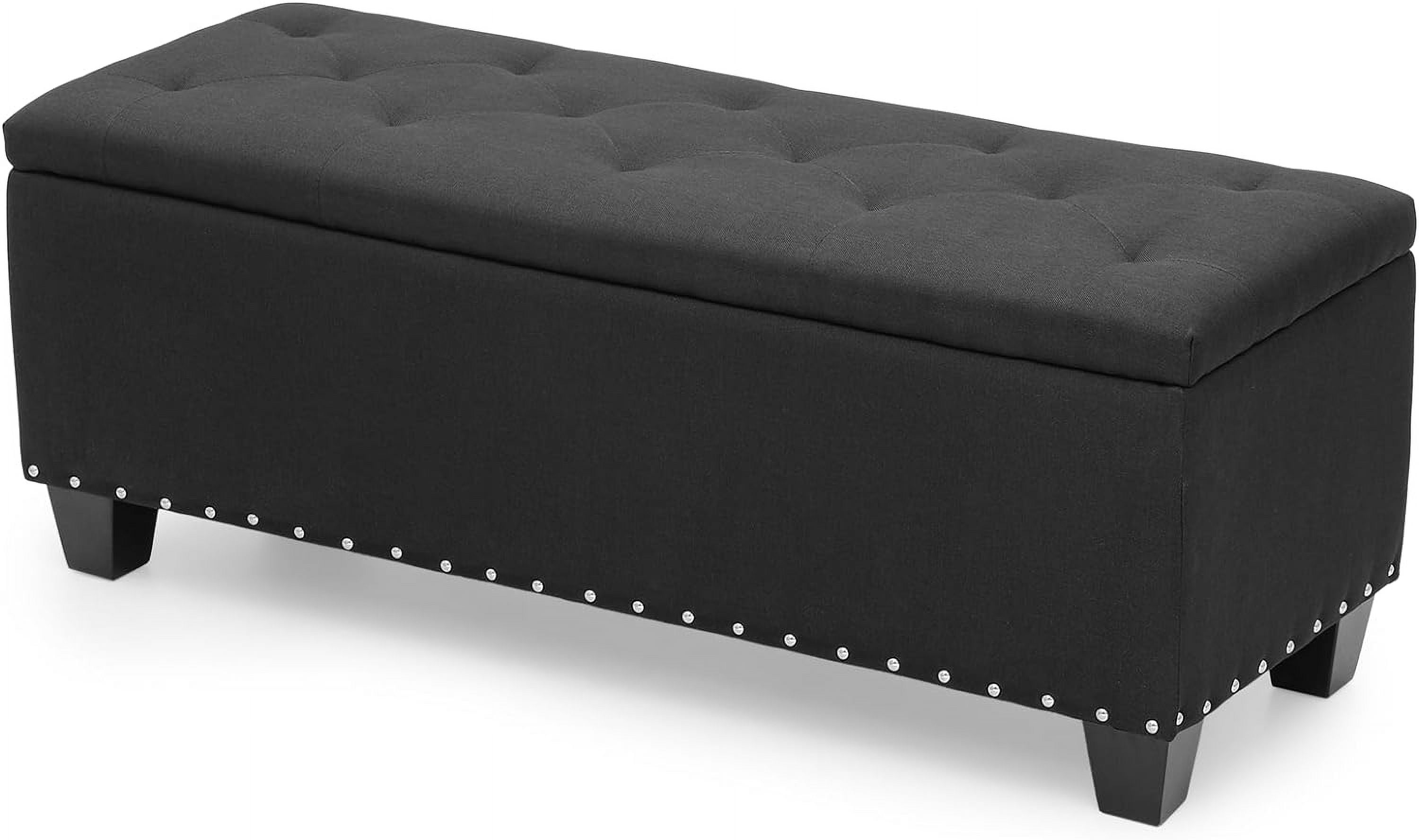 QuellQuest 42" Storage Ottoman Bench, Rectangular Tufted Bench with ...