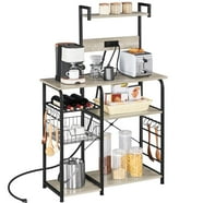NAIYUFA 5-Tier Bakers Rack, Industrial Kitchen Island with Storage ...