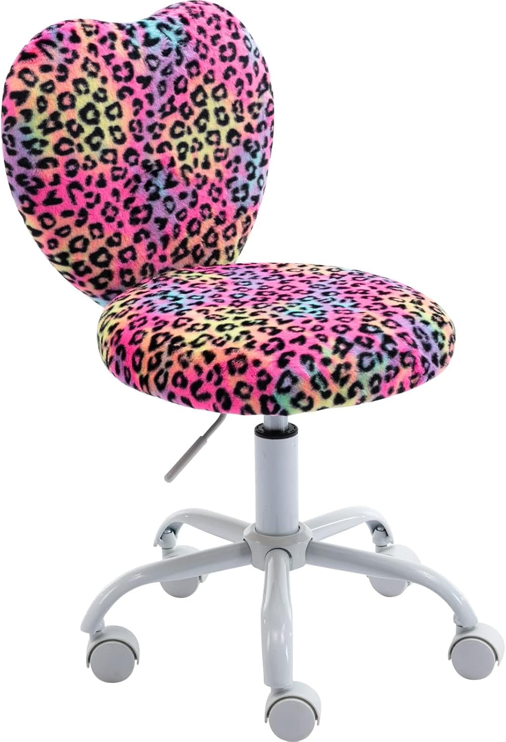QuellQuest Cute Fuzzy Kids Chair for Teenage Girls Rolling Study Desk ...