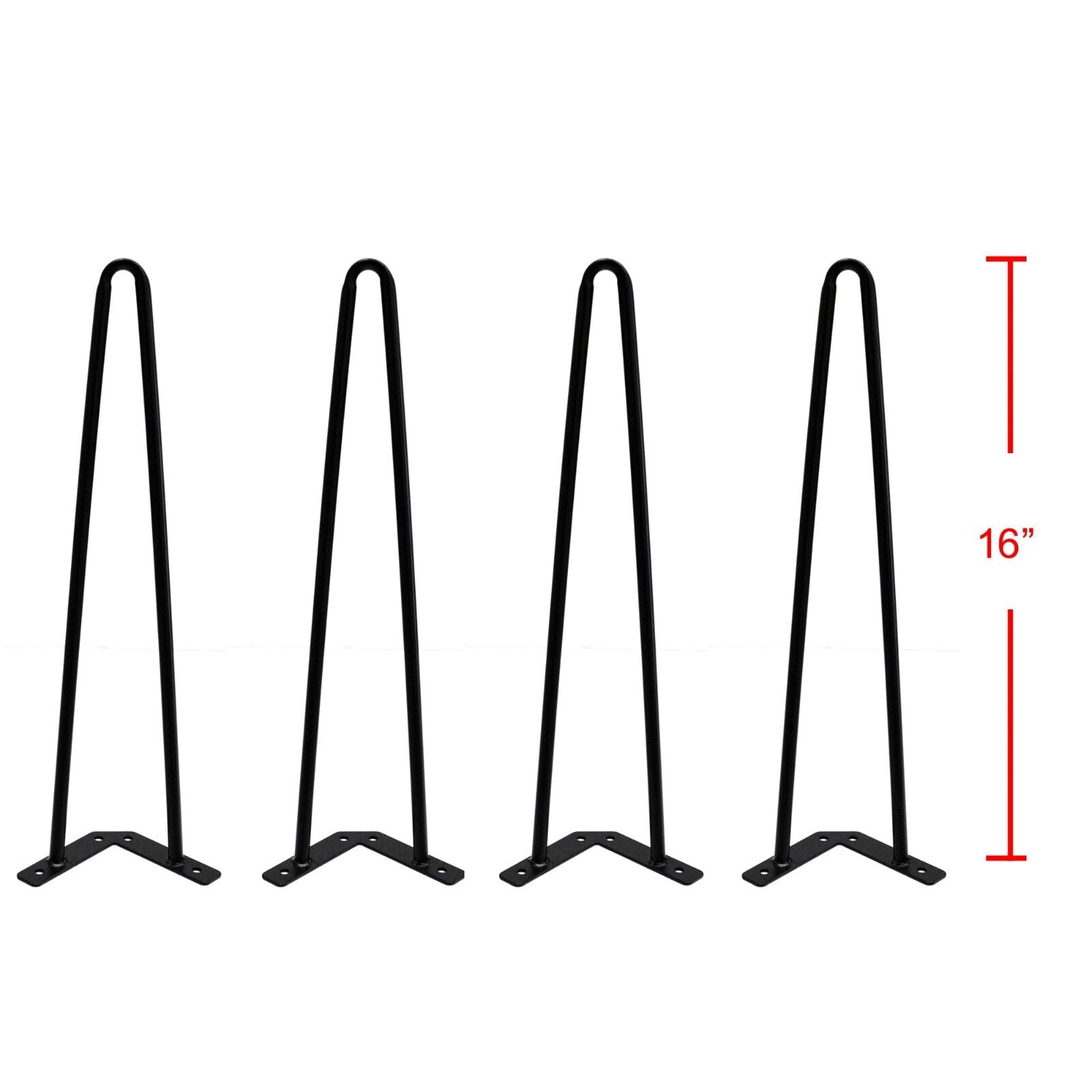 QuellQuest Hairpin Metal Table Legs 20 Inch Legs for Furniture Coffee ...