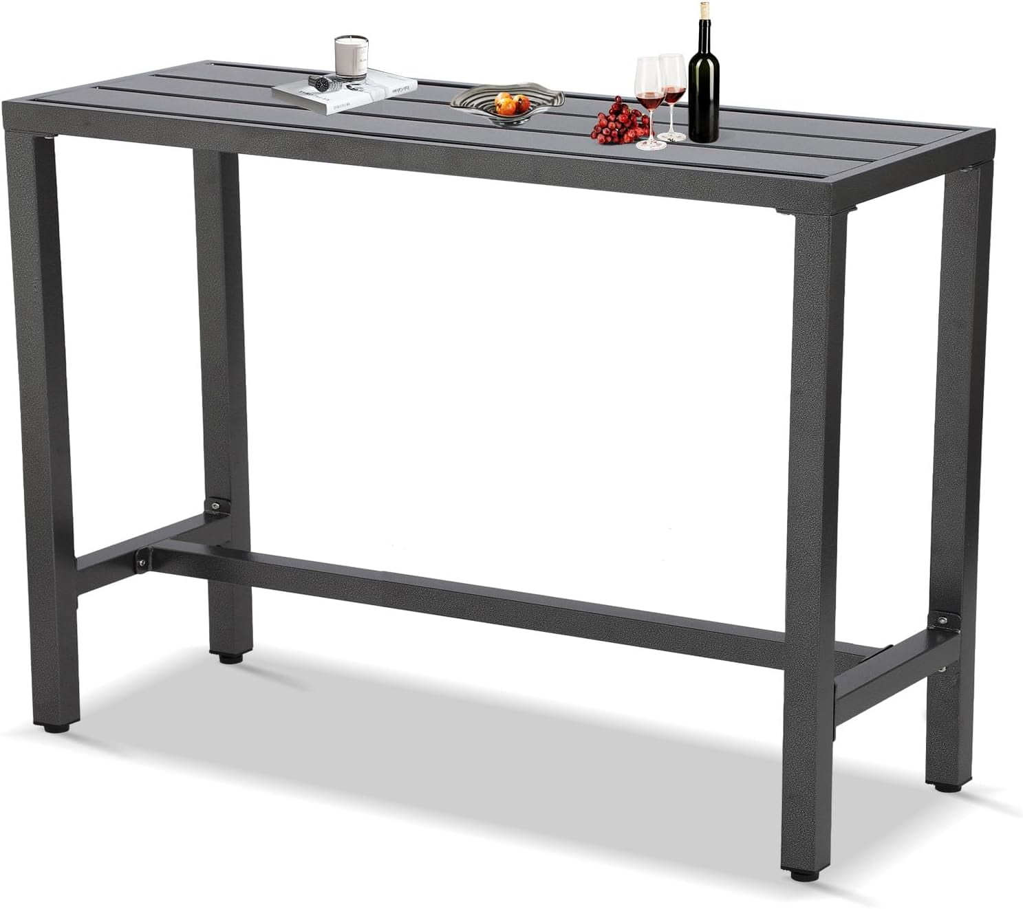 QuellQuest Outdoor Bar Table, Patio Console Pub Height Table with ...