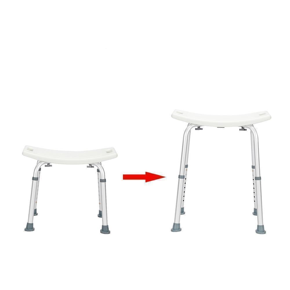 QuellQuest Round Bath Stool - Height Adjustable Shower Chair for ...