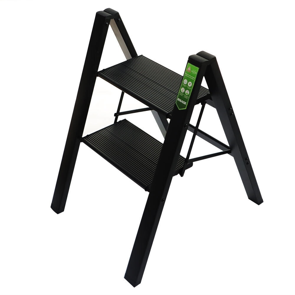 QuellQuest Step Ladder, Folding Stepladder with Anti-Slip Pedal ...