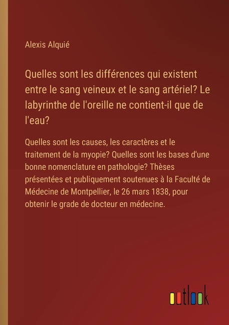 Quelles sont les différences qui existent entre le sang veineux et le sang artériel? Le ...