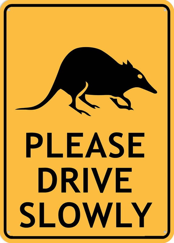 Quenda Please Drive Slowly Sign Outdoor Metal Sign - 12 X 8 Metal Signs ...