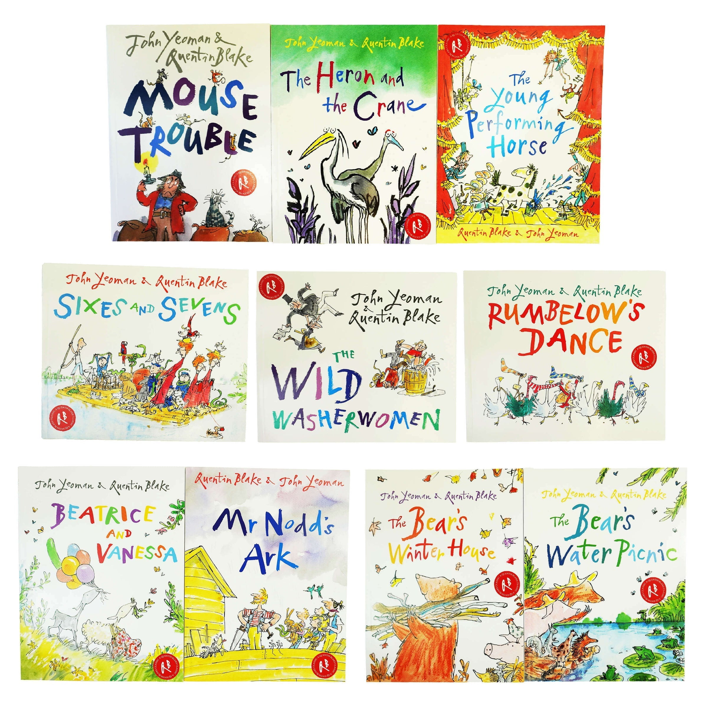 Quentin Blake 10 Picture Books Collection Set 2 The Wild Washerwomen ...