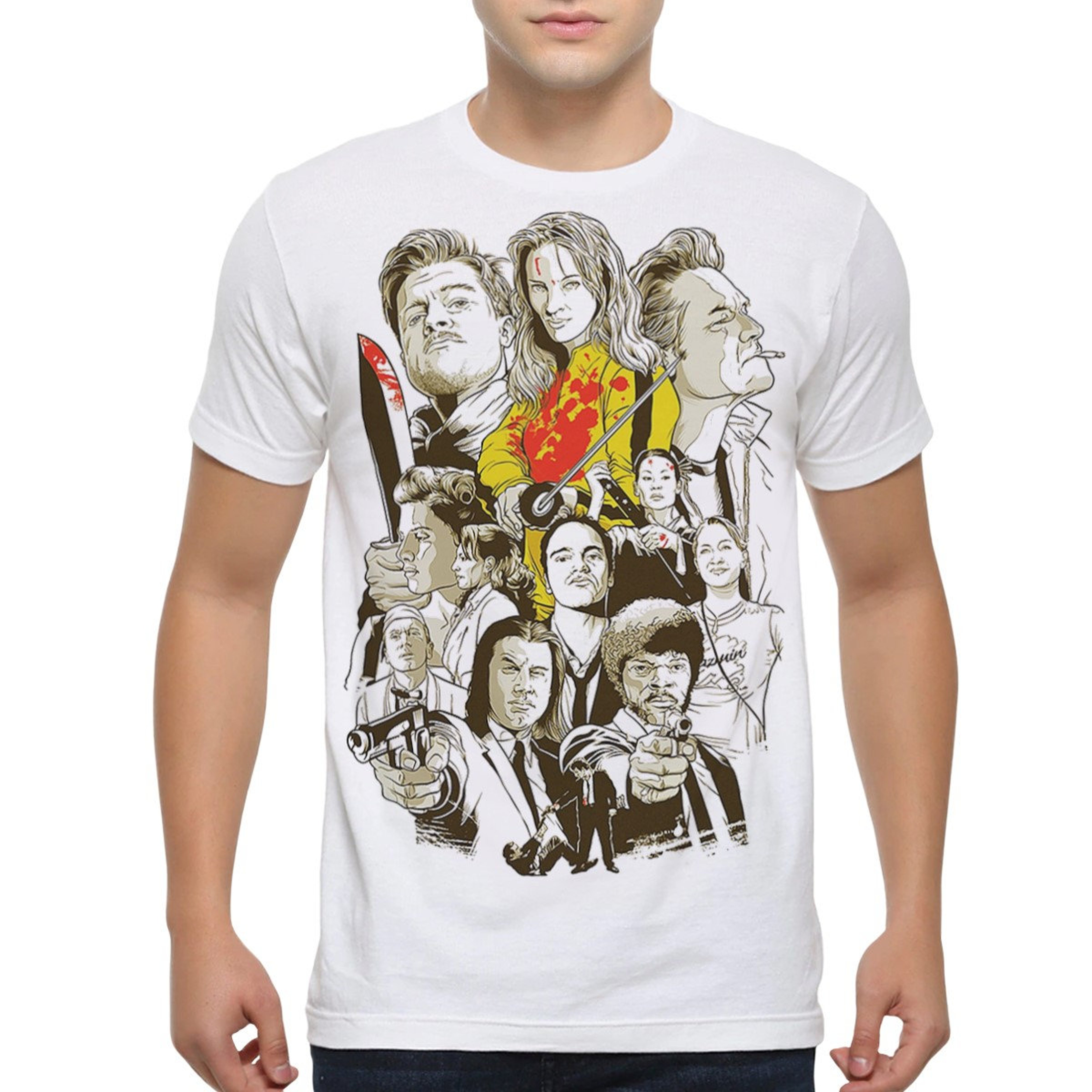 Quentin Tarantino Movies Graphic T-Shirt, Pulp Fiction Reservoir Dogs ...