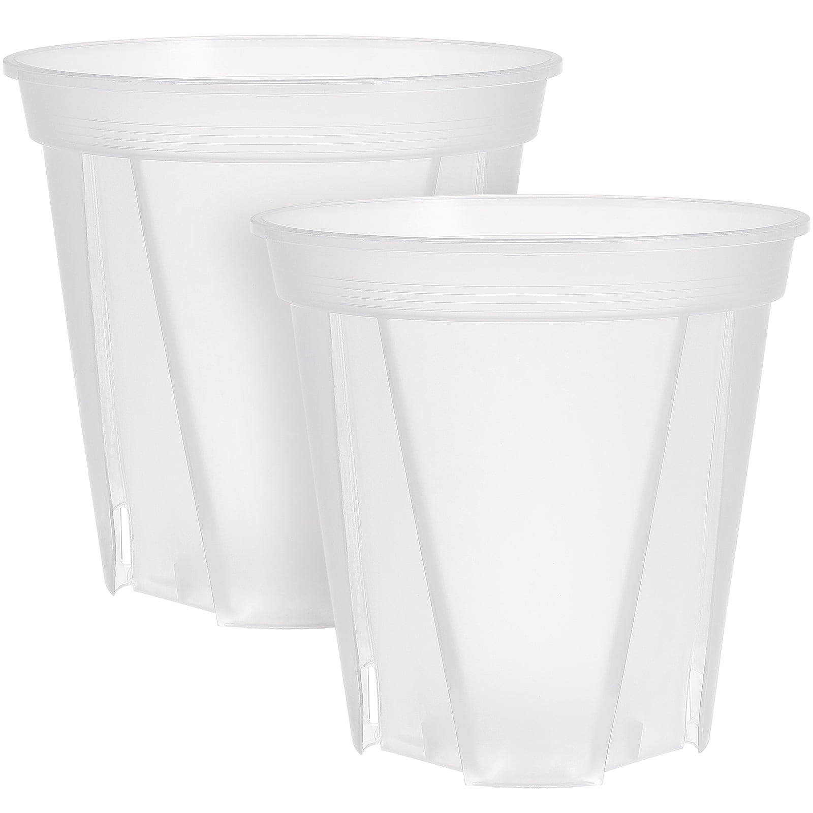 Quentinu 2Pcs Transparent Planter Plant Pots with Drainage Holes for ...