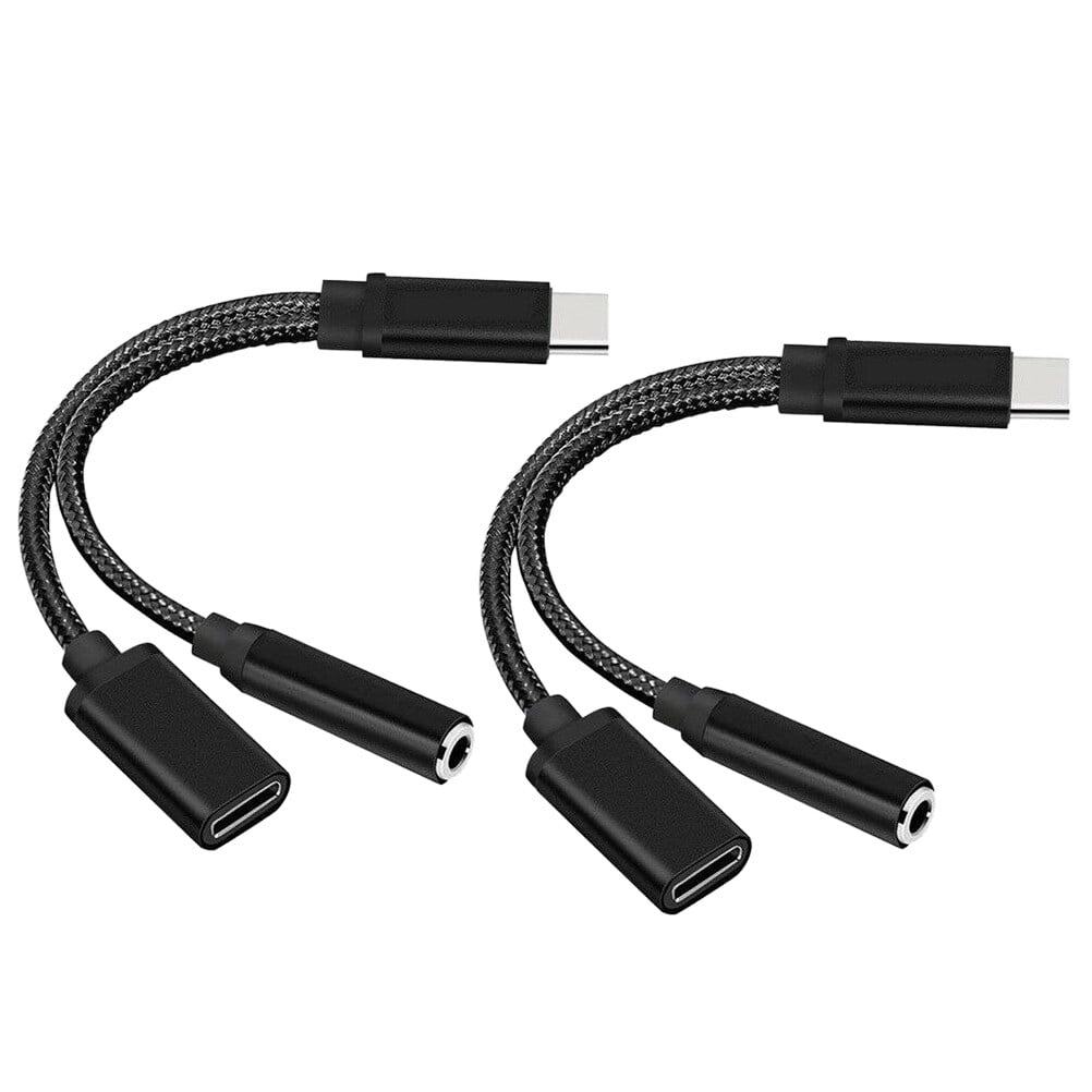 Quentinu 2pcs Type-c Converters Audio Charging Adapters Earphone ...
