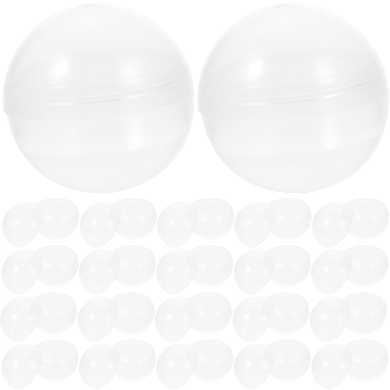 Quentinu 50pcs Plastic Transparent Balls Multi-purpose Twisted Round ...