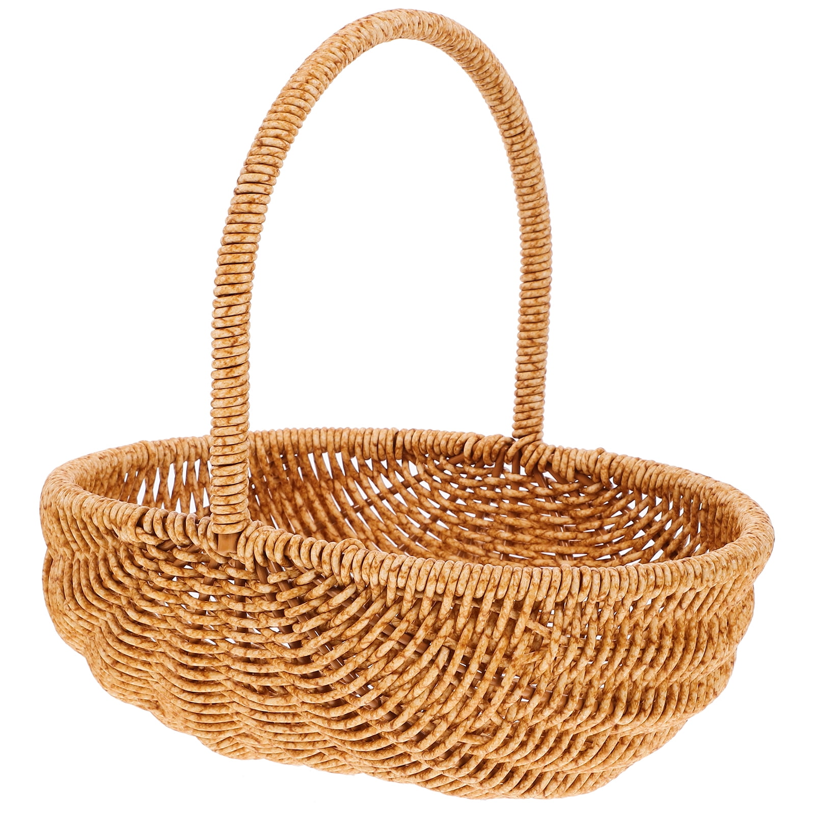 Quentinu Imitation Rattan Fruits Basket Vegetable Basket Picnic Basket ...