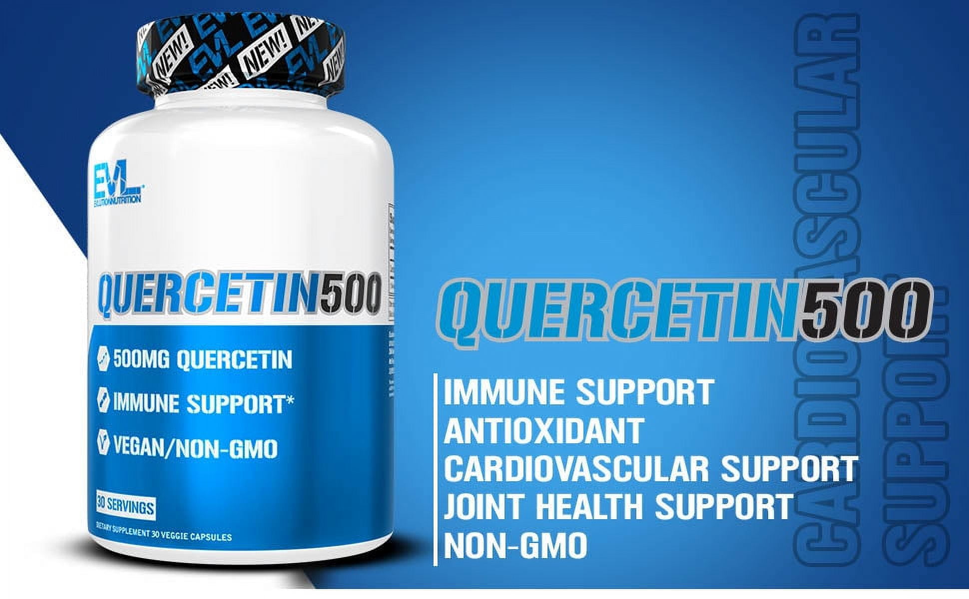 EVL Nutrition Quercetin 500mg - Antioxidant & Immune Support Supplement ...