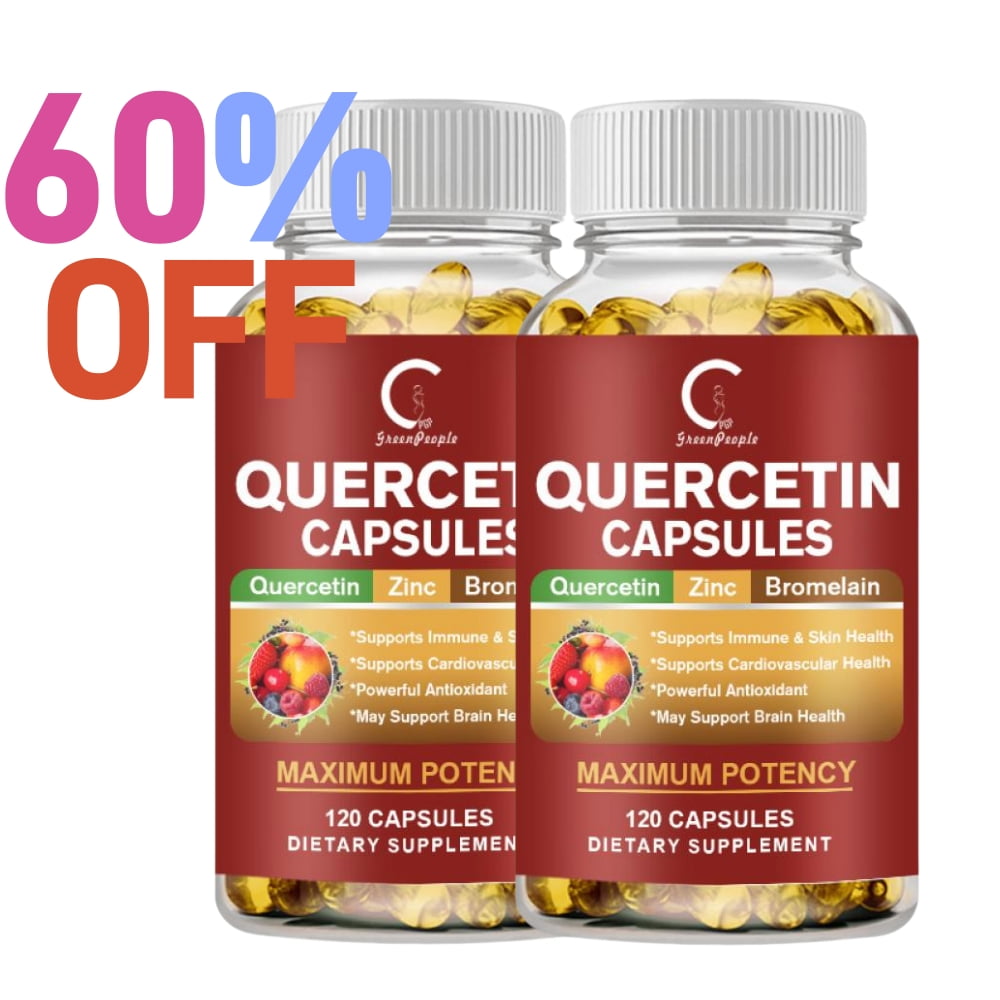 Quercetin Capsules 600mg, Elderberry Zinc Quercetin Supplements Supports Immune, Cardiovascular ...