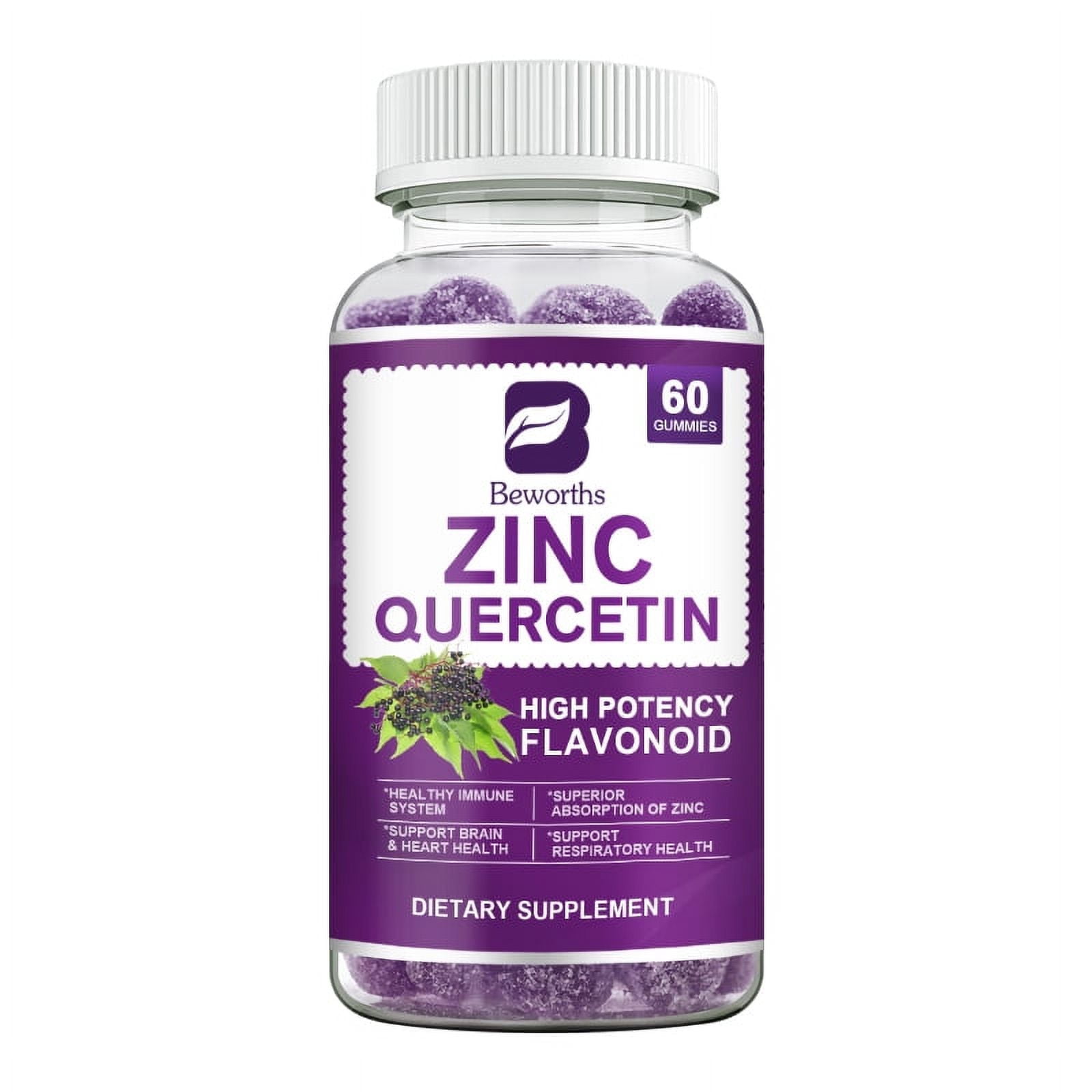 Quercetin Gummies - 800mg Quercetin + + 300mg Black Elderberry + 22mg ...