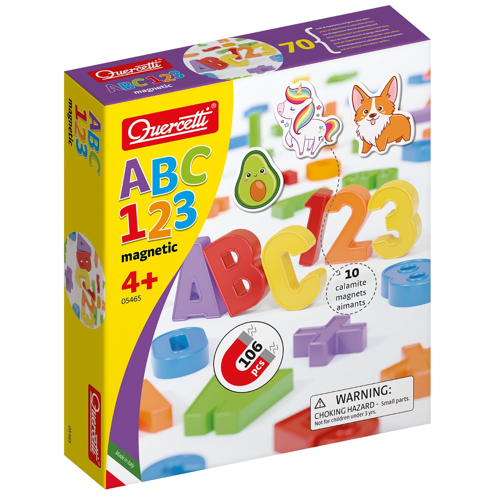 Quercetti: Play Montessori: ABC & 123 - Magnetic - 106pc Letters ...